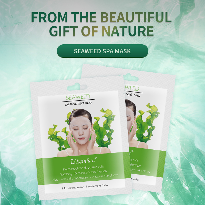 Custom Daily Face Seaweed Sheet Mask with Hyaluronic Acid to Smooth and ...