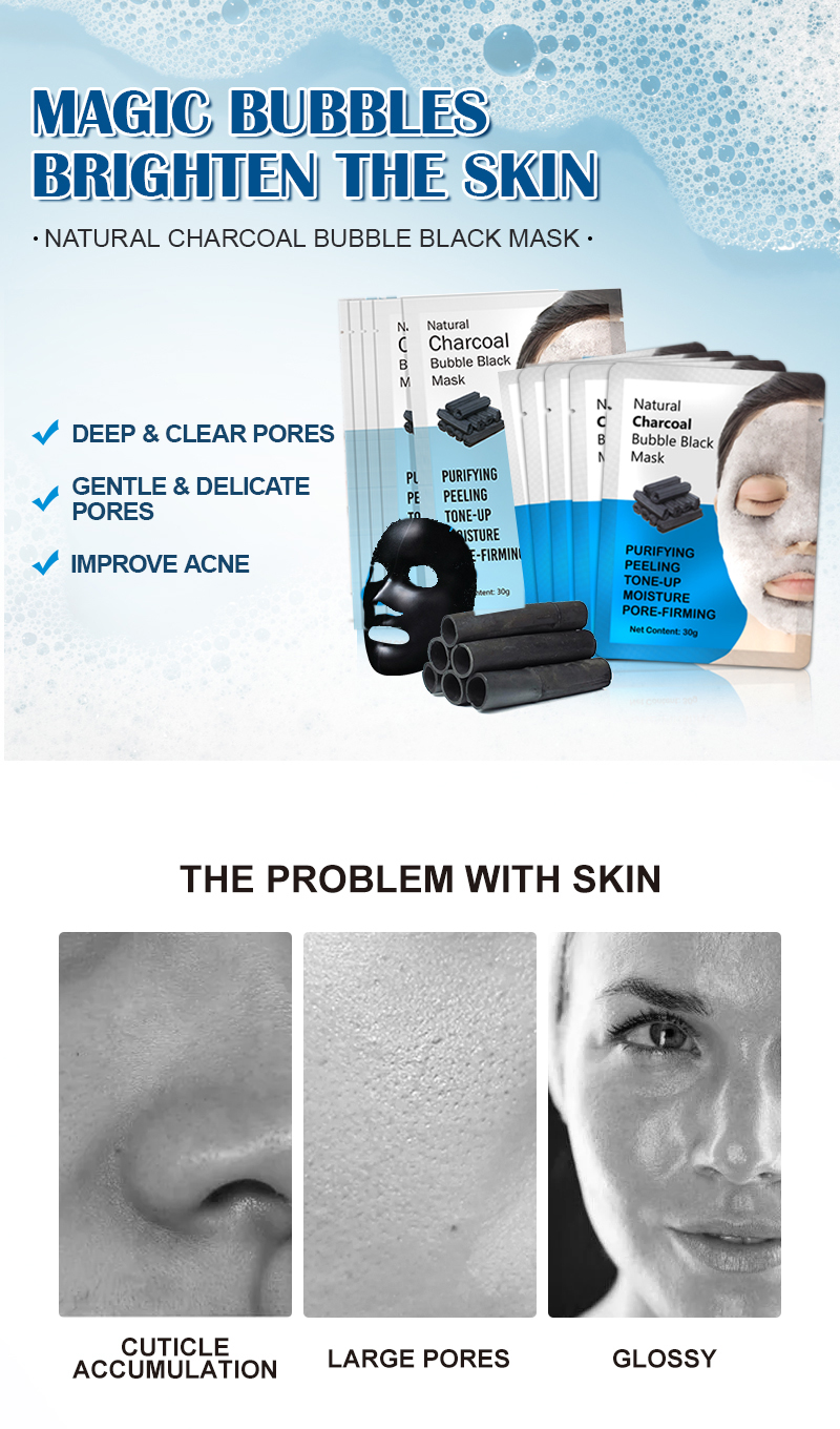 5 PackDeep Purifying Black Charcoal Bubble Mask By LIRAINHAN - Buy face ...